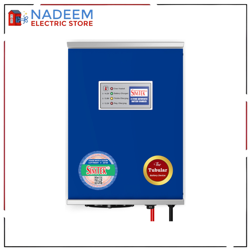 Simtek Tall Tubular Battery Charger 12V 30 Ampere Fully Automatic – 3 ...