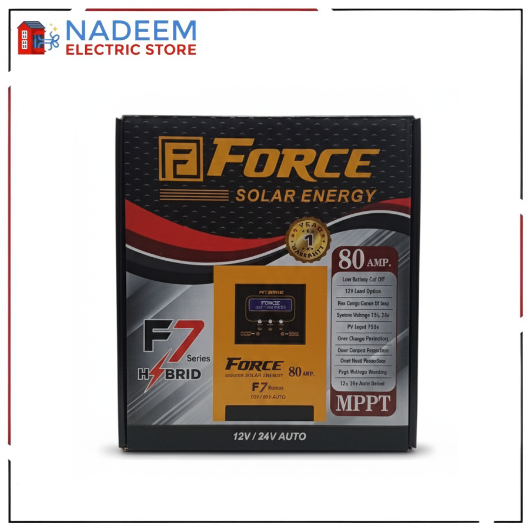 Force Hybrid F7 Series 80A MPPT Solar Charge Controller – 12V/24V Auto ...